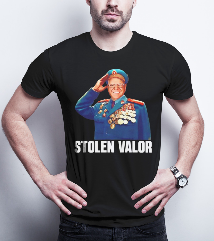 Tim Walz Stolen Valor Soviet Military Outfit Political Conservative T-Shirt