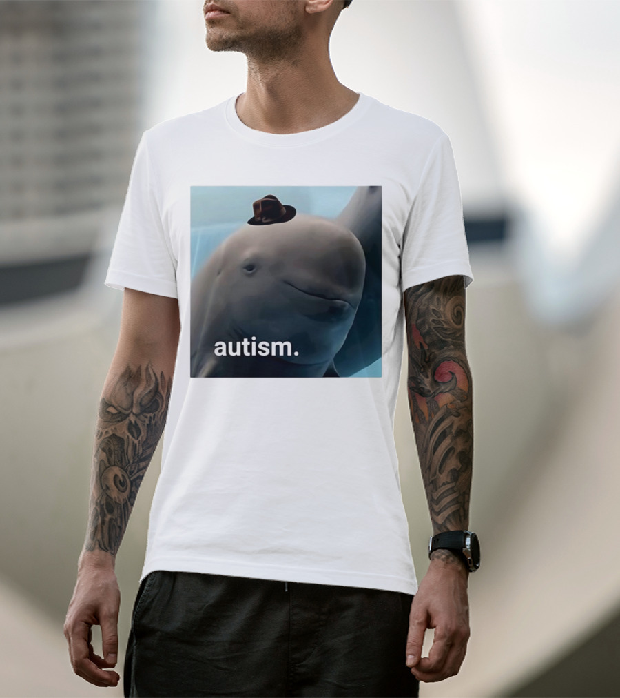 Autism Dolphin Meme With Hat T-Shirt