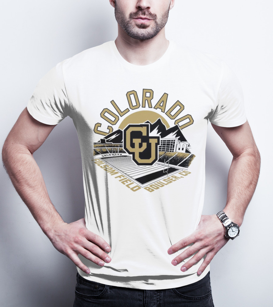 Colorado Buffaloes CU Folsom Field Boulder Stadium T-Shirt