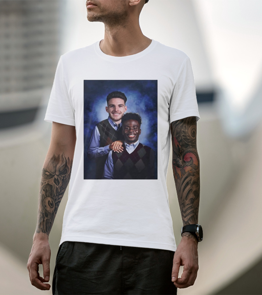 Declan Rice And Bukayo Saka Step Brothers Themed T-Shirt