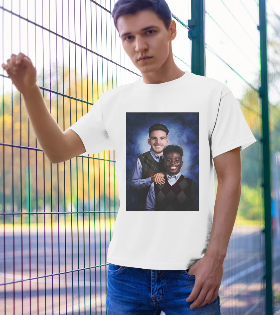 Declan Rice And Bukayo Saka Step Brothers Themed T-Shirt