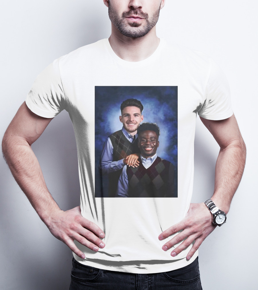 Declan Rice And Bukayo Saka Step Brothers Themed T-Shirt