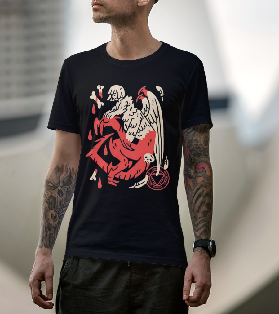 Falin Touden Dungeon Meshi Delicious In Dungeon Forbidden Magic Winged Creature With Skull And Bones T-Shirt