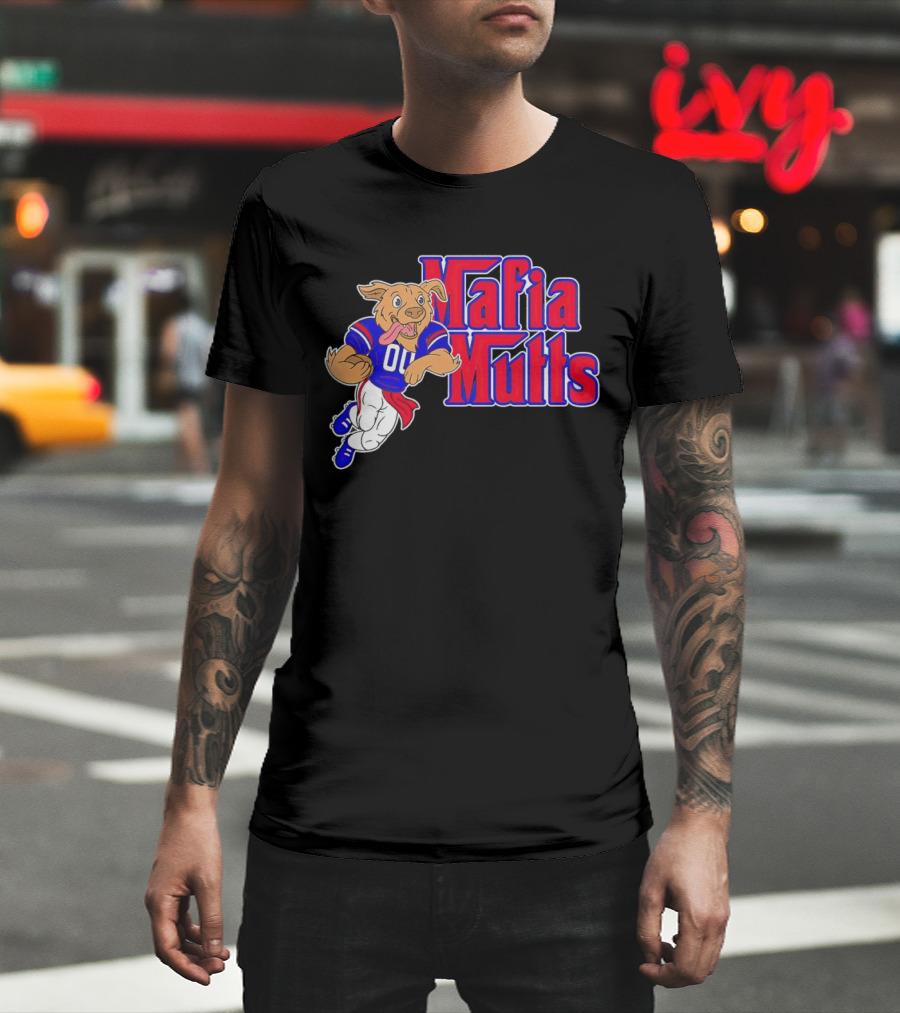 Buffalo Bills Mafia Mutts 01 Football Dog Cartoon T-Shirt