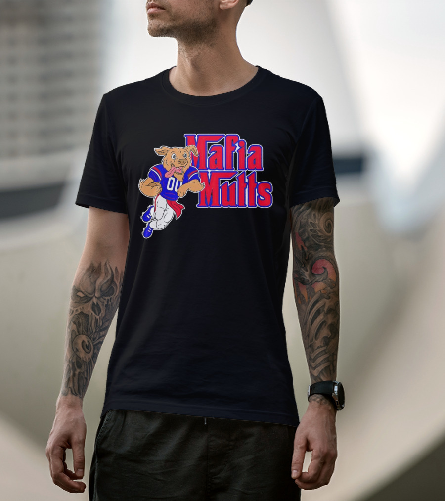 Buffalo Bills Mafia Mutts 01 Football Dog Cartoon T-Shirt