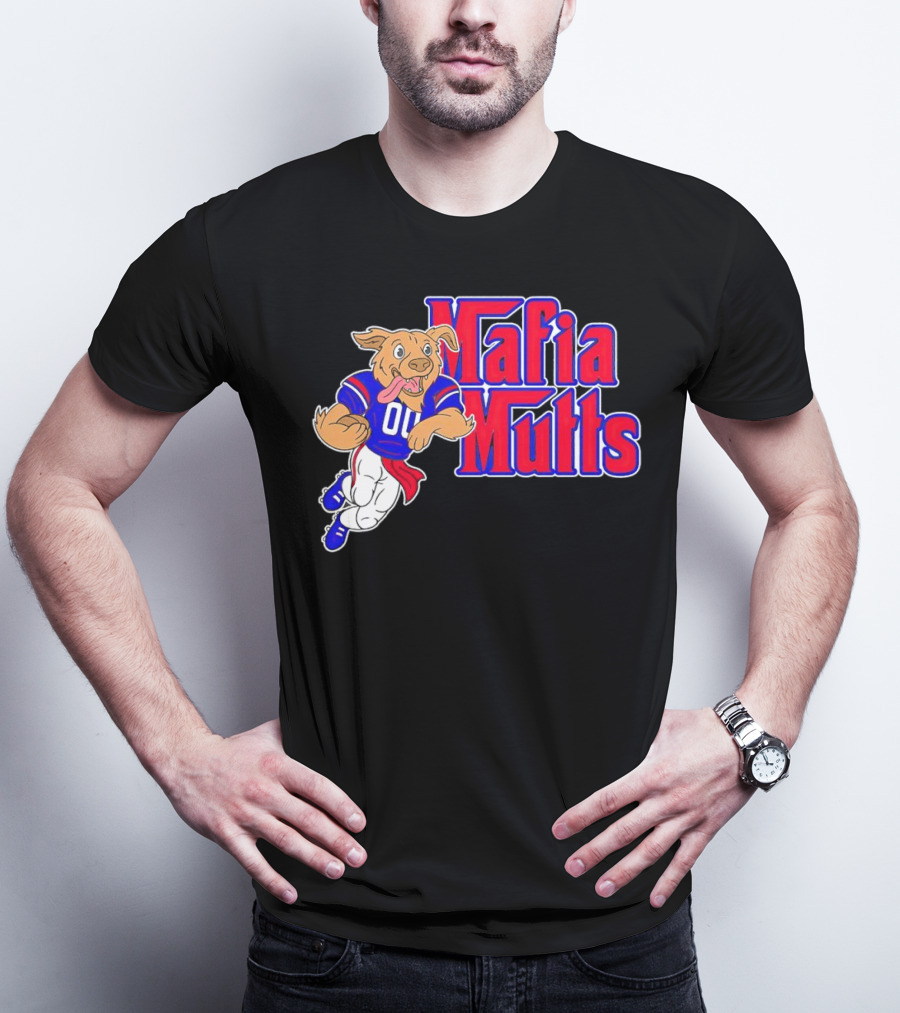 Buffalo Bills Mafia Mutts 01 Football Dog Cartoon T-Shirt