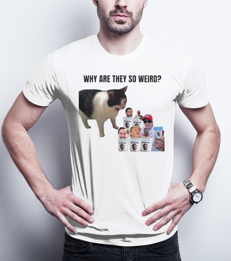 Cat Why Are They So Weird JD Vance Memes Full Family Kit T-Shirt