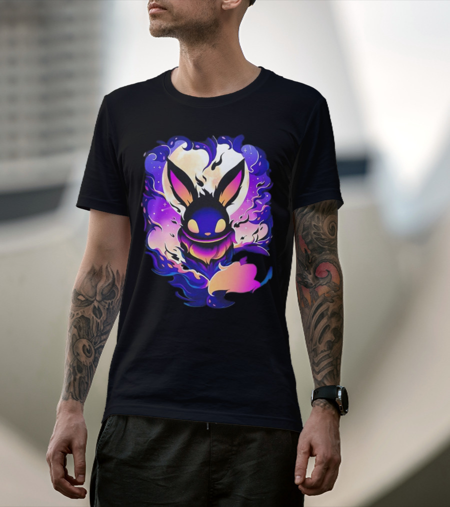 Eevee Darkness Cosmic Evolution Fantasy Anime T-Shirt