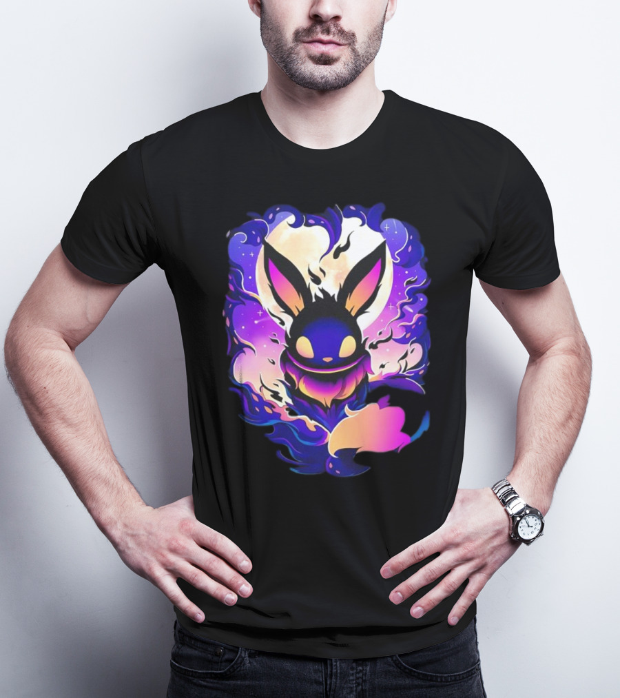 Eevee Darkness Cosmic Evolution Fantasy Anime T-Shirt