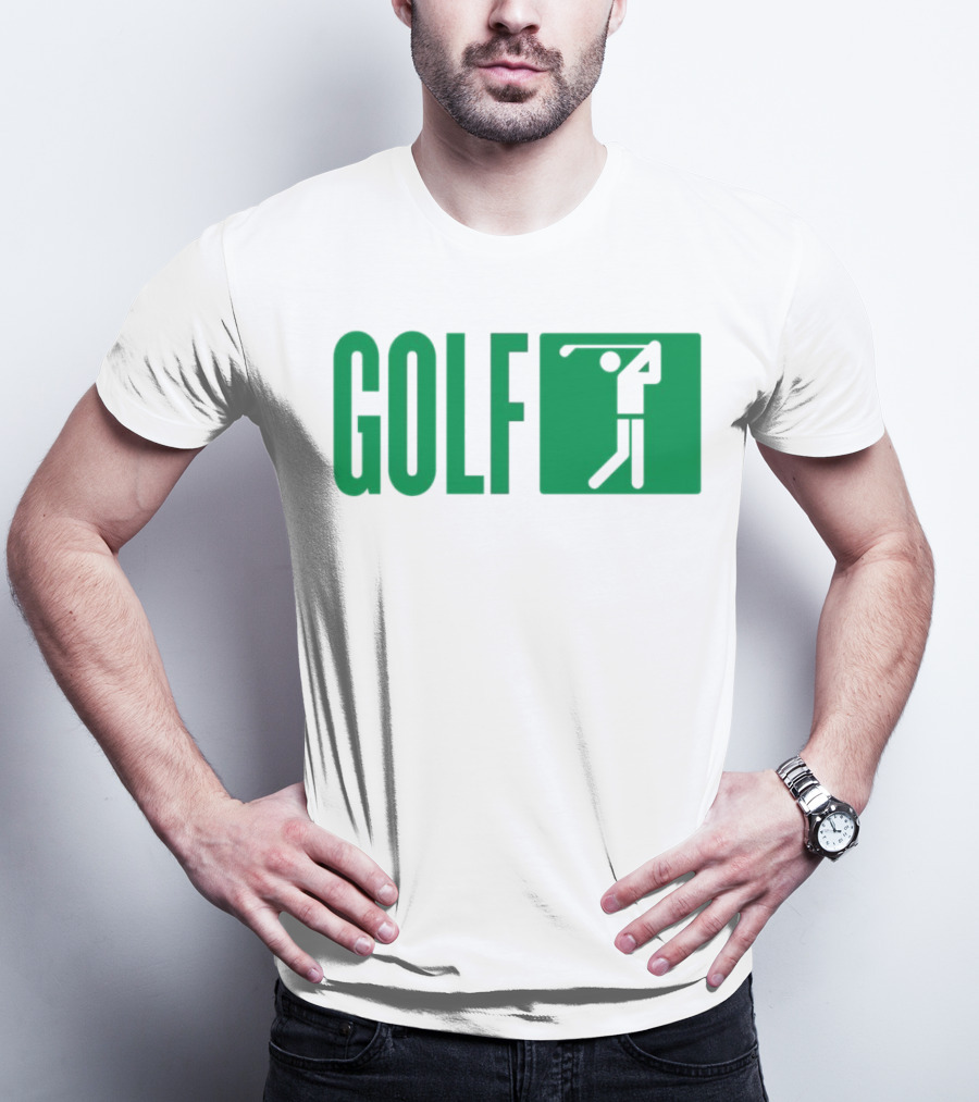 GOLF Swing Silhouette Icon Green T-Shirt
