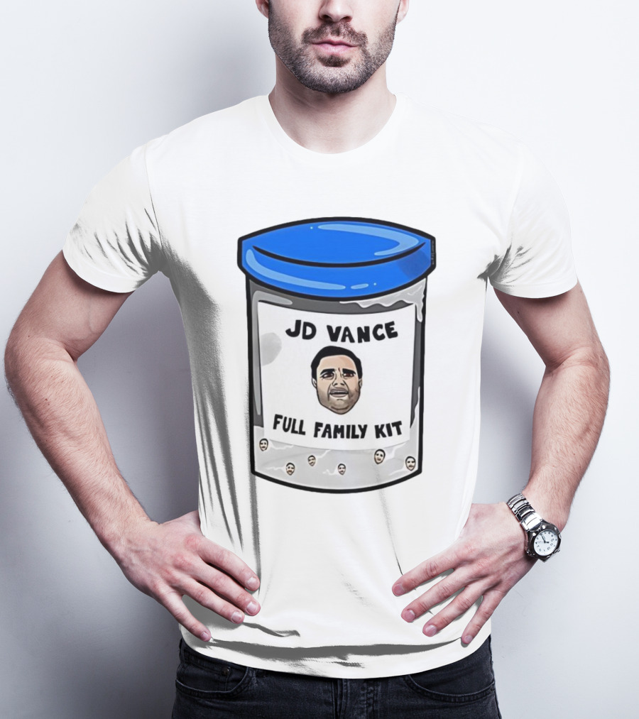 JD Vance Full Family Kit Face Jar Black Blue Lid T-Shirt