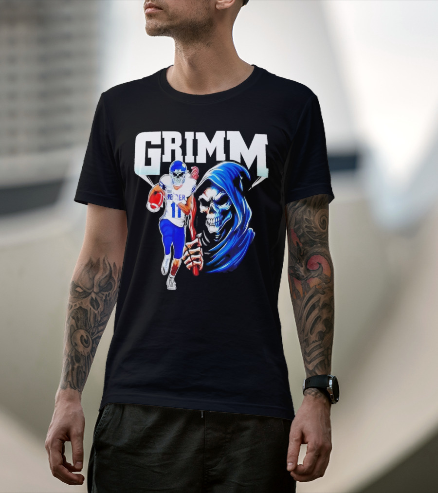 Grimm Reaper Kansas Jayhawks Football 11 Luke Grimm T-Shirt