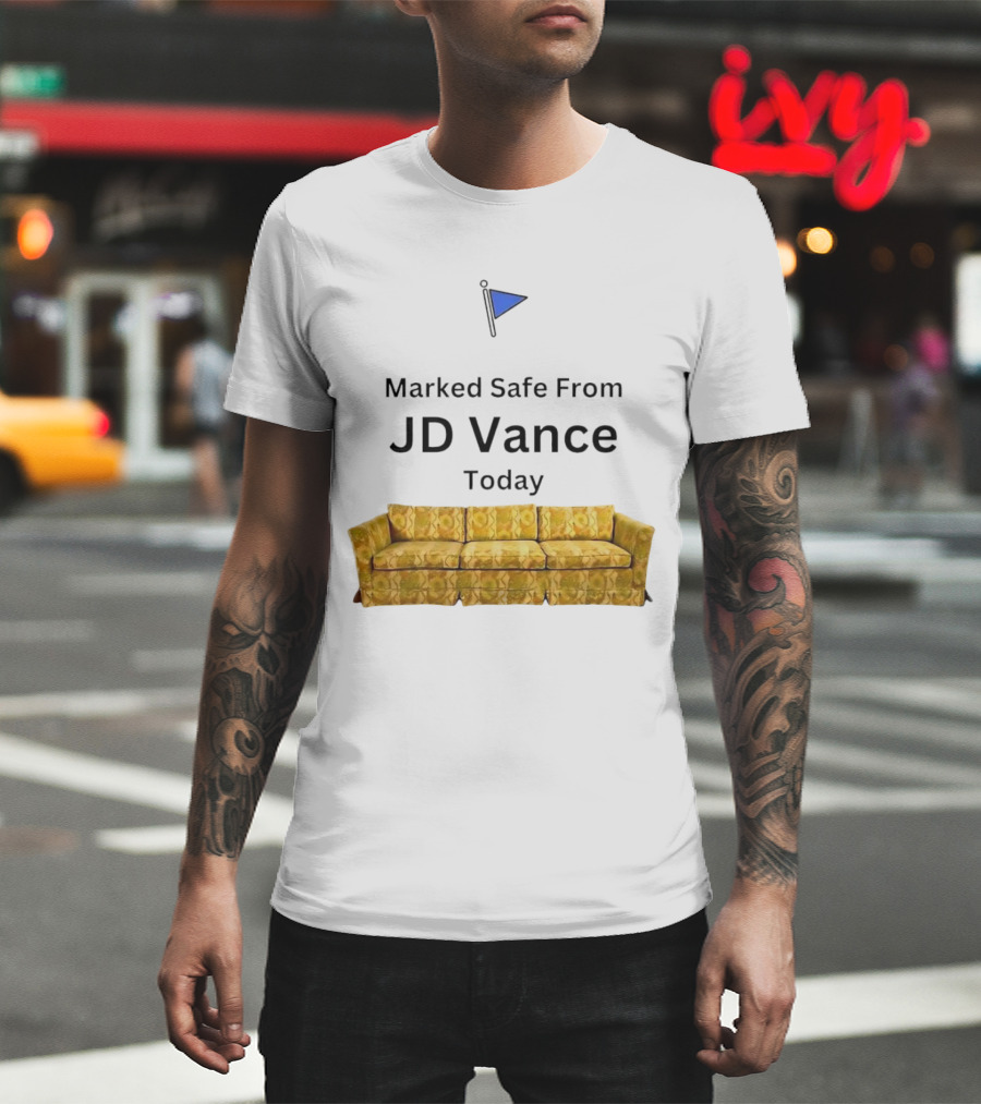 Marked Safe From JD Vance Today Yellow Floral Sofa T-Shirt