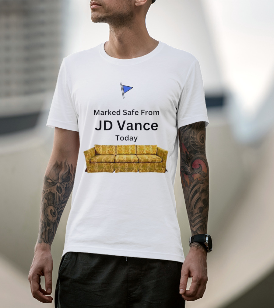 Marked Safe From JD Vance Today Yellow Floral Sofa T-Shirt
