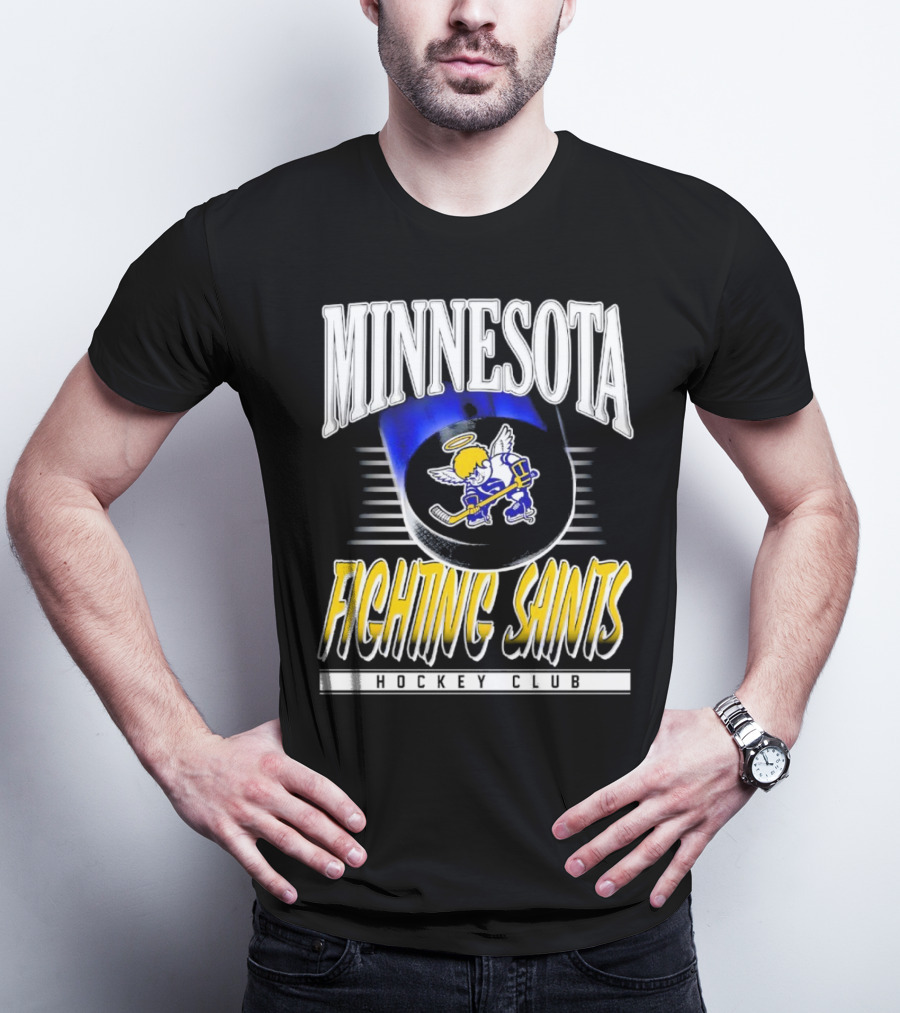 Minnesota Fighting Saints Hockey Club Winged Angel T-Shirt