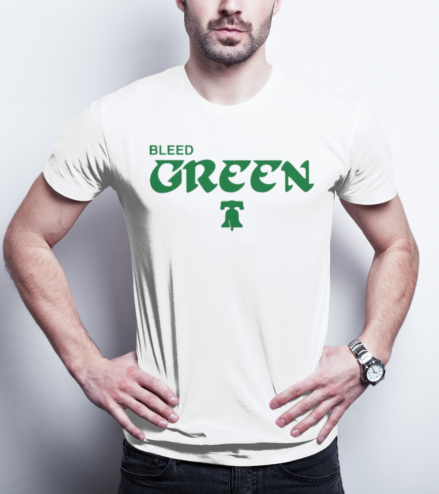 Philadelphia Eagles Bleed Green Liberty Bell T-Shirt