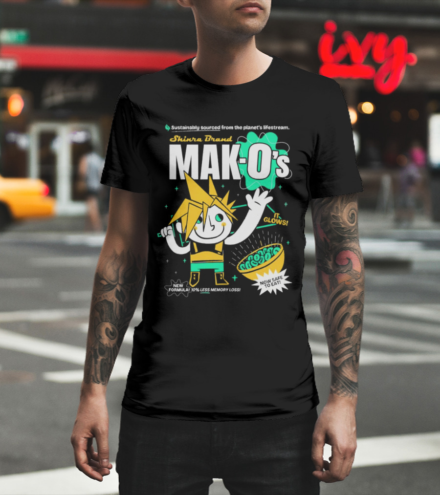 Shinra Brand Mak-0's Sustainably Sourced It Glows New Formula 10% Less Memory Loss Now Safe To Eat T-Shirt
