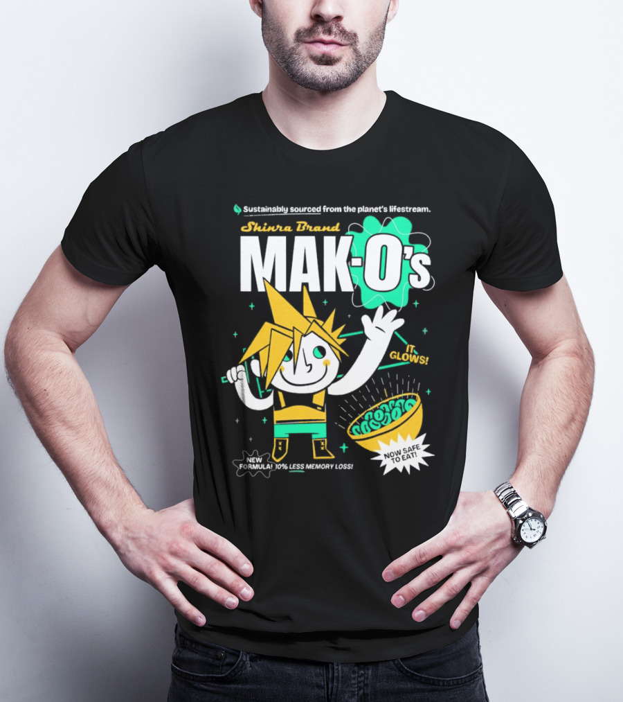 Shinra Brand Mak-0's Sustainably Sourced It Glows New Formula 10% Less Memory Loss Now Safe To Eat T-Shirt