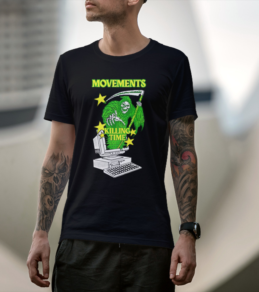 Movements Killing Time Reaper With Computer T-Shirt