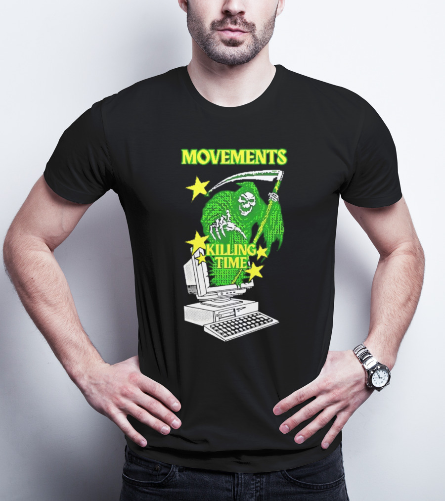 Movements Killing Time Reaper With Computer T-Shirt