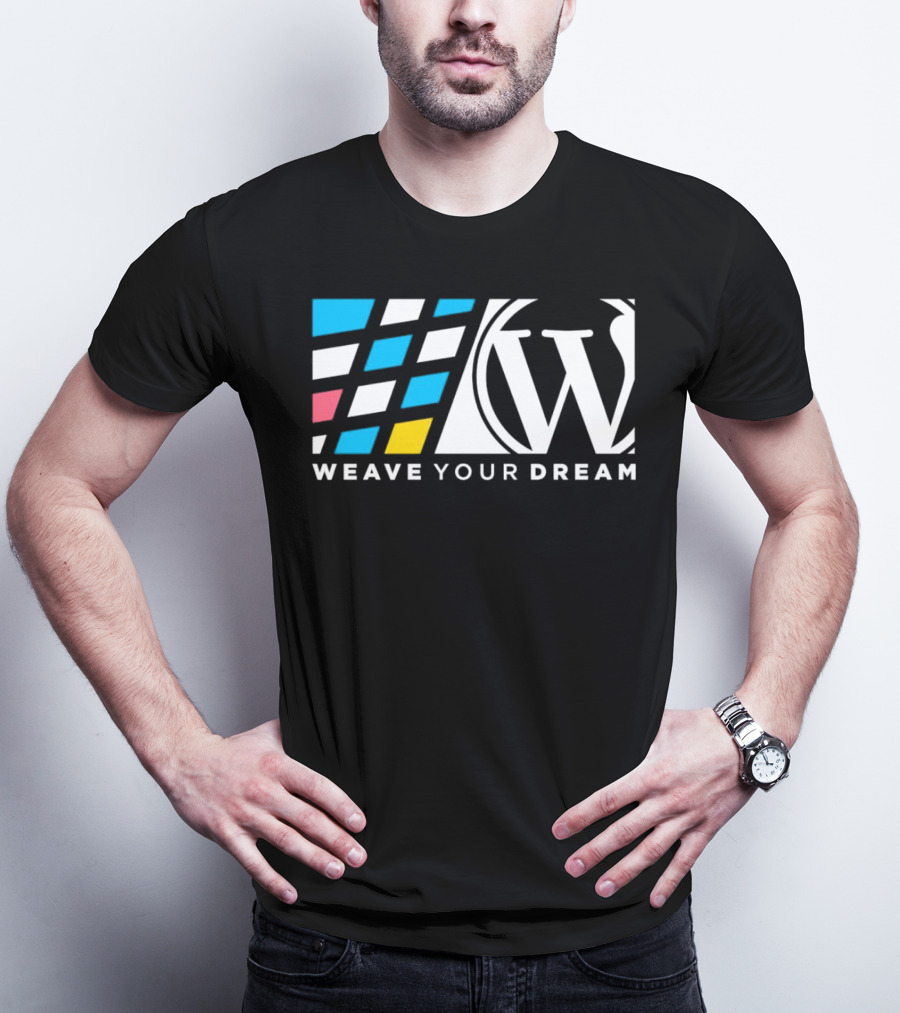 Weave Your Dream W Logo With Colorful Shapes T-Shirt