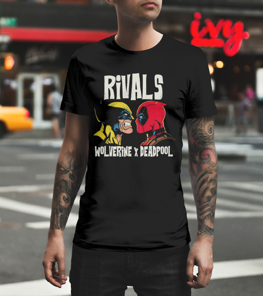 Rivals Wolverine X Deadpool Faceoff T-Shirt