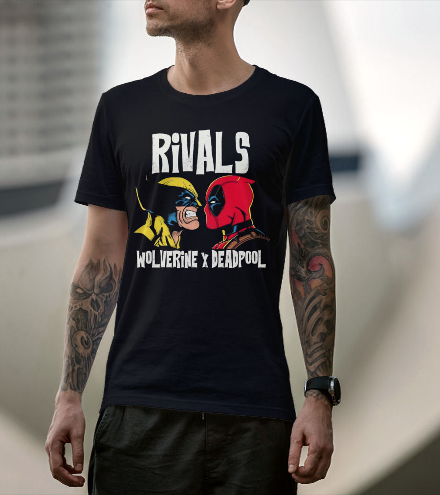 Rivals Wolverine X Deadpool Faceoff T-Shirt