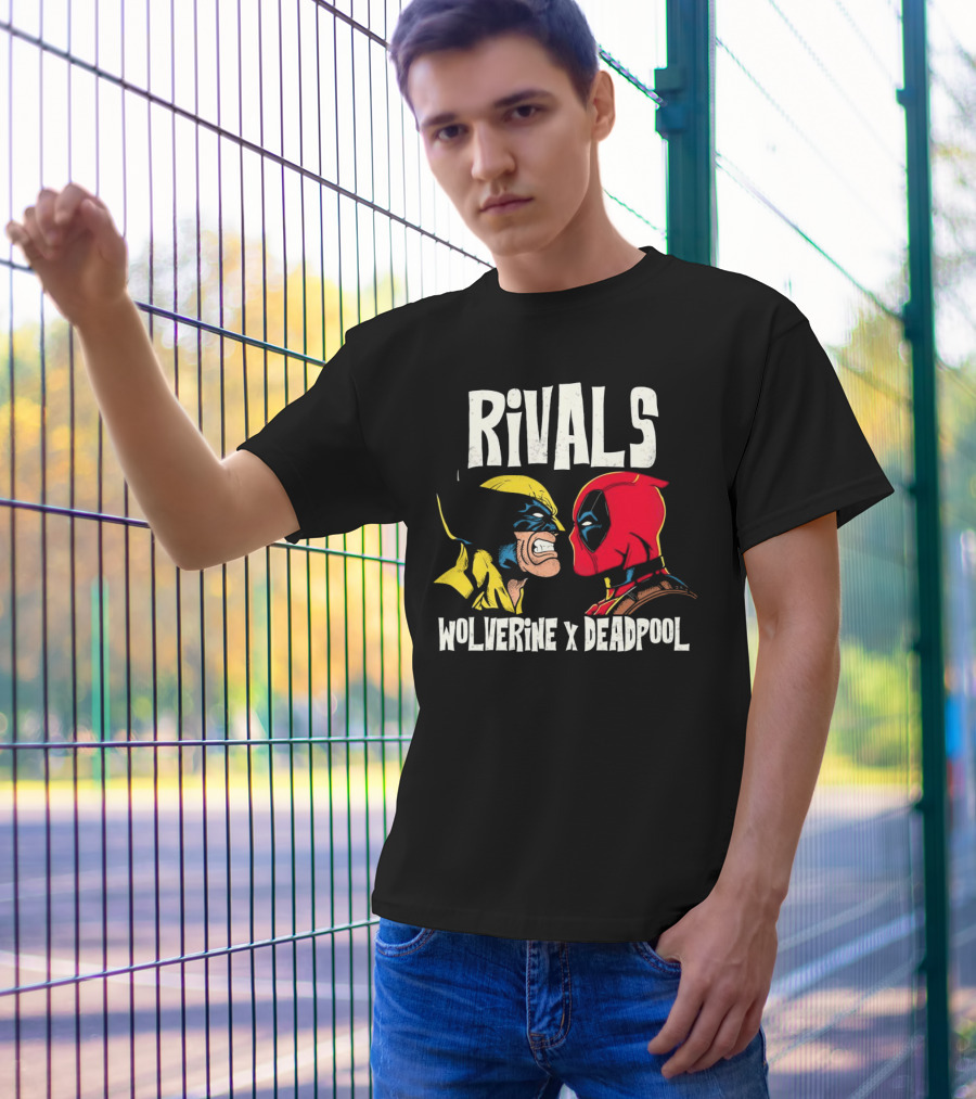 Rivals Wolverine X Deadpool Faceoff T-Shirt