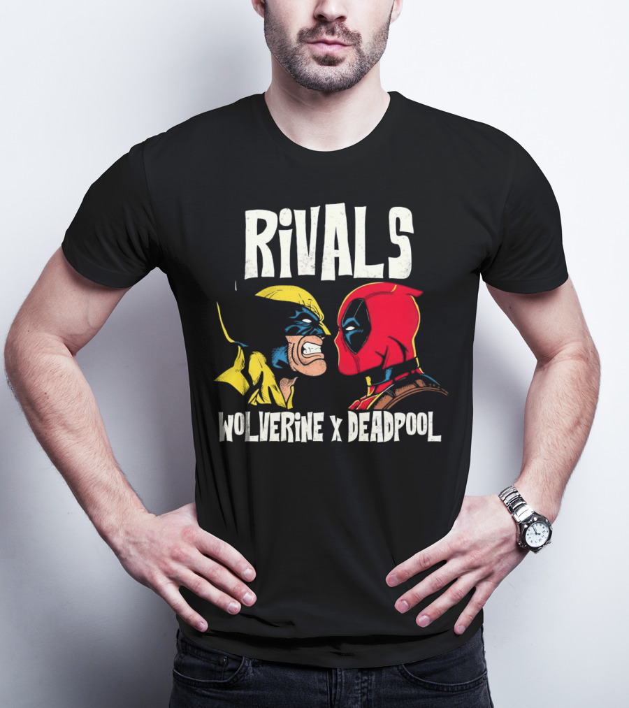 Rivals Wolverine X Deadpool Faceoff T-Shirt