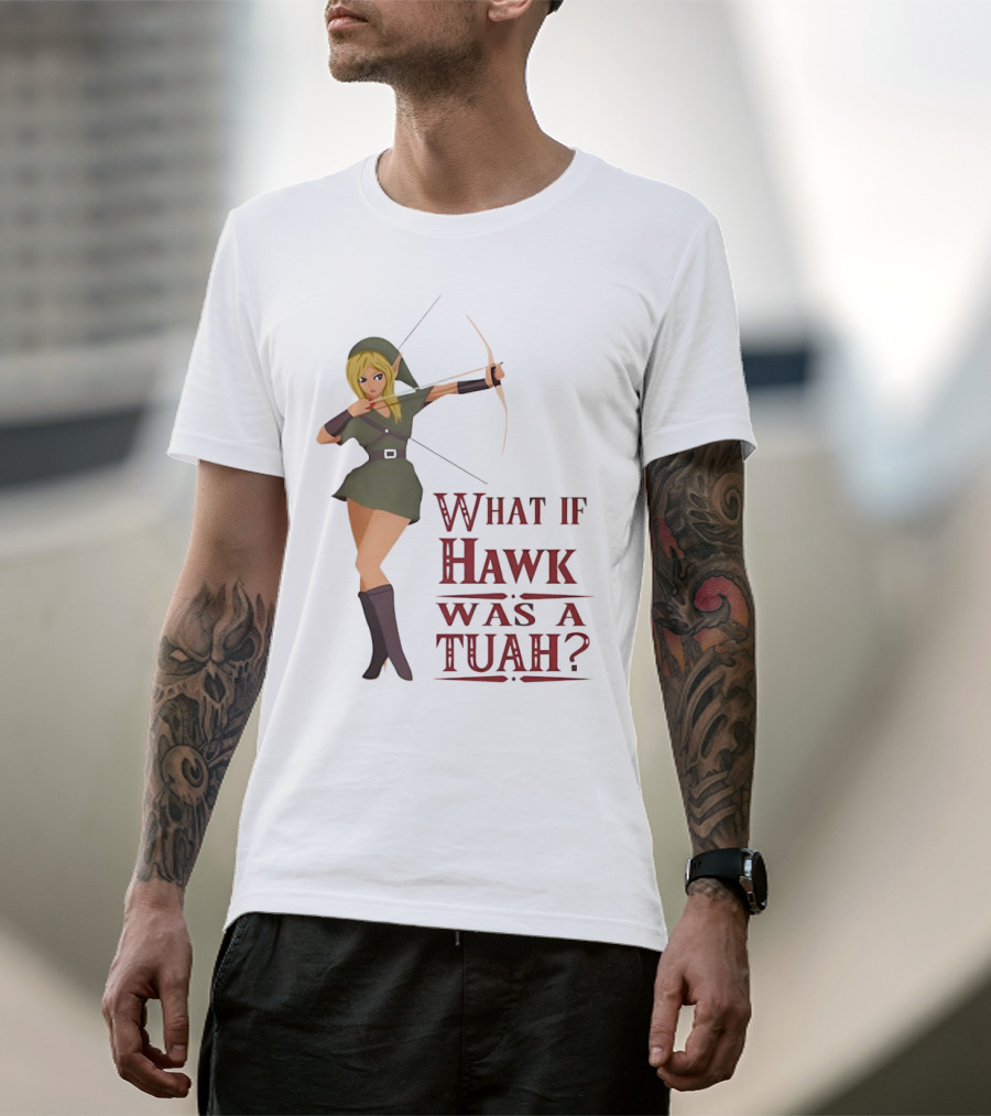 What If Hawk Was A Tuah? Zelda Archer In Green Tunic T-Shirt