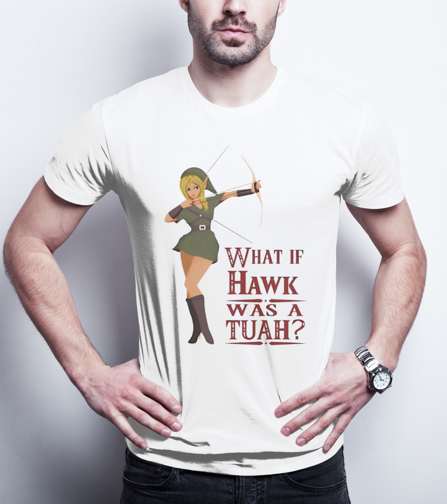 What If Hawk Was A Tuah? Zelda Archer In Green Tunic T-Shirt