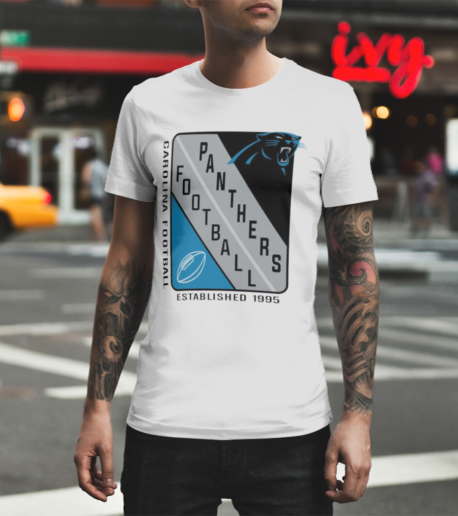 Carolina Panthers Football Shield Established 1995 T-Shirt