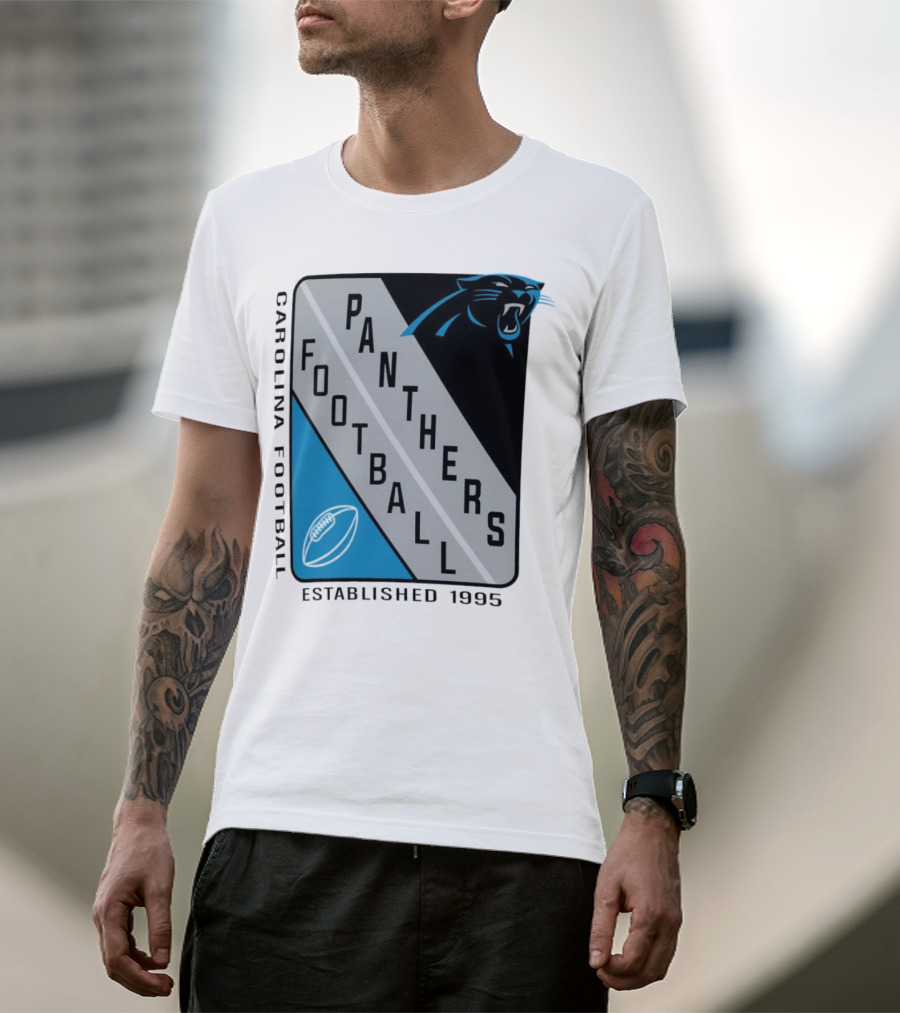 Carolina Panthers Football Shield Established 1995 T-Shirt