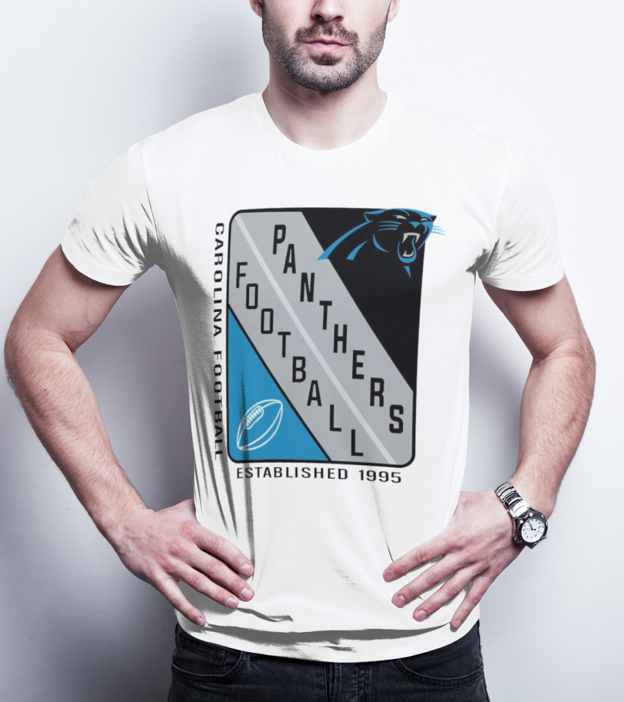 Carolina Panthers Football Shield Established 1995 T-Shirt