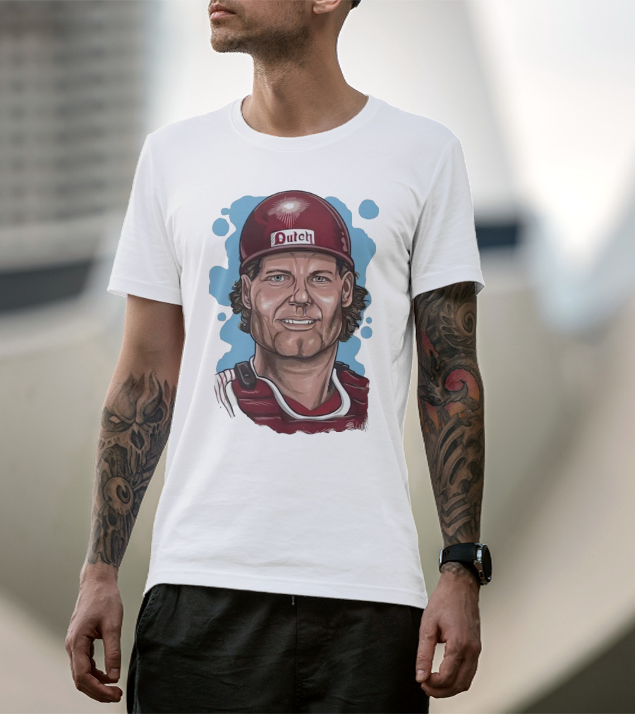 Darren Daulton Philadelphia Phillies Dutch Cartoon T-Shirt