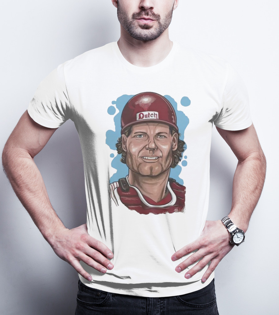 Darren Daulton Philadelphia Phillies Dutch Cartoon T-Shirt