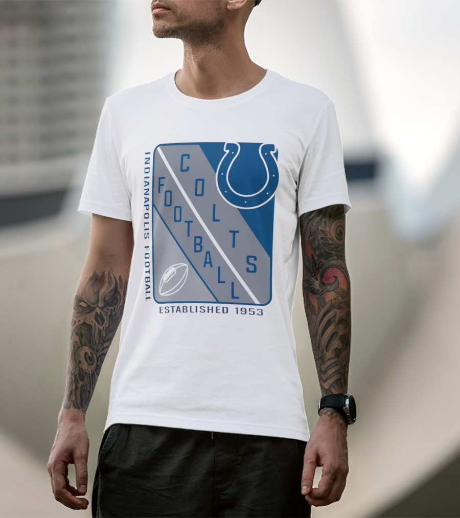 Indianapolis Colts Football Shield Established 1953 T-Shirt