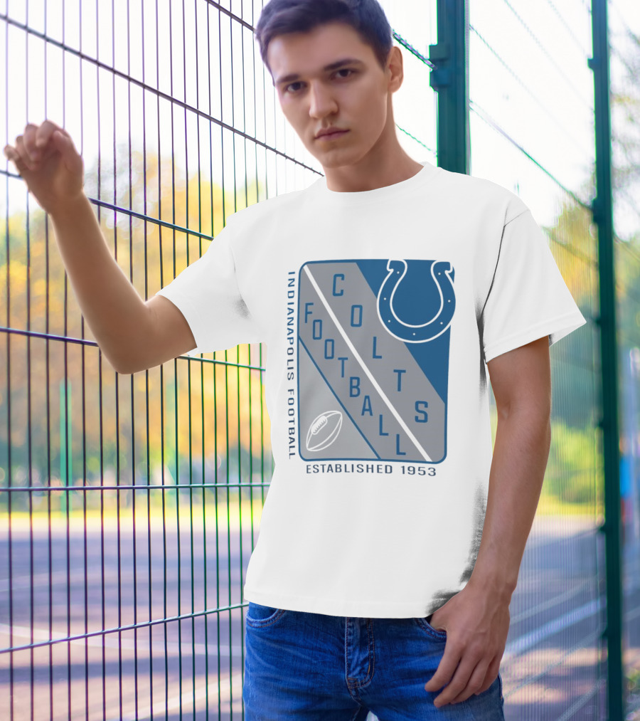 Indianapolis Colts Football Shield Established 1953 T-Shirt