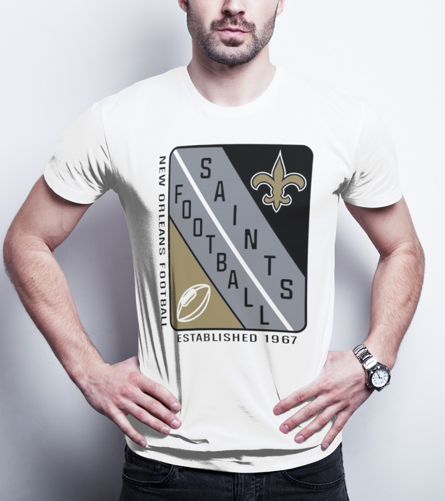 New Orleans Saints Football Shield Established 1967 Fleur-de-lis T-Shirt