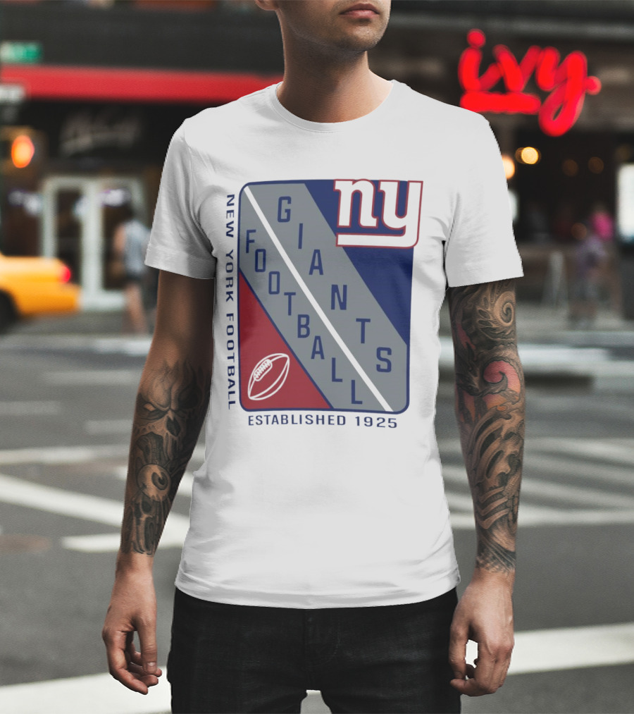 New York Giants Football Shield Established 1925 Logo Ny T-Shirt