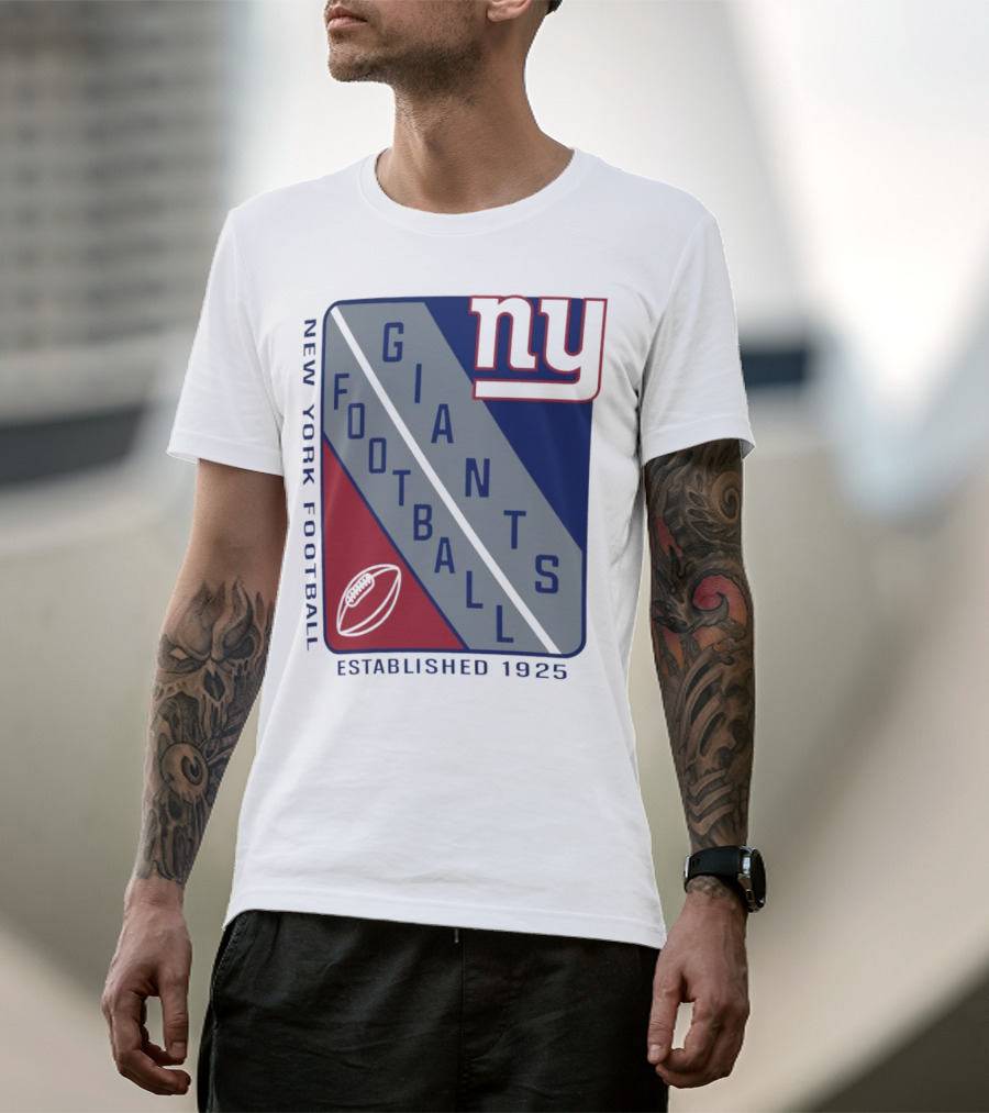 New York Giants Football Shield Established 1925 Logo Ny T-Shirt