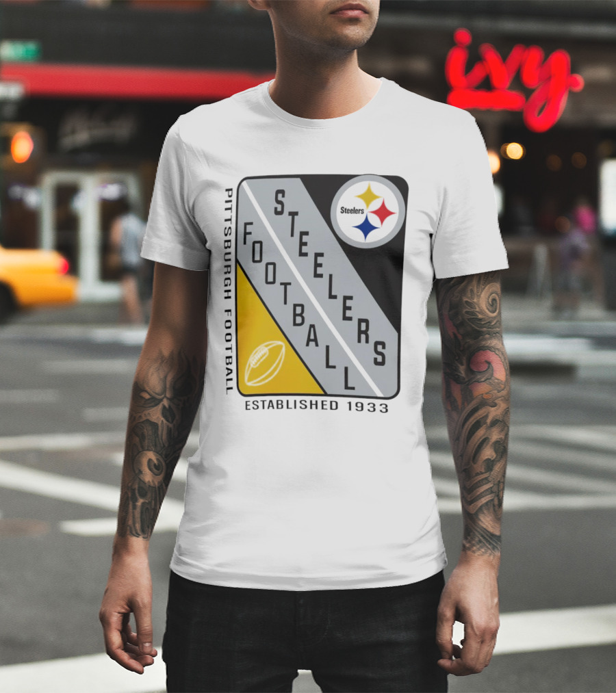 Pittsburgh Steelers Football Established 1933 Shield T-Shirt