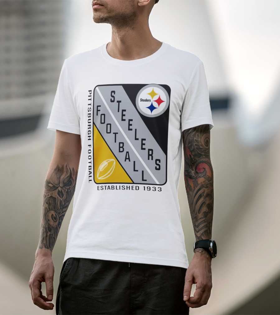 Pittsburgh Steelers Football Established 1933 Shield T-Shirt
