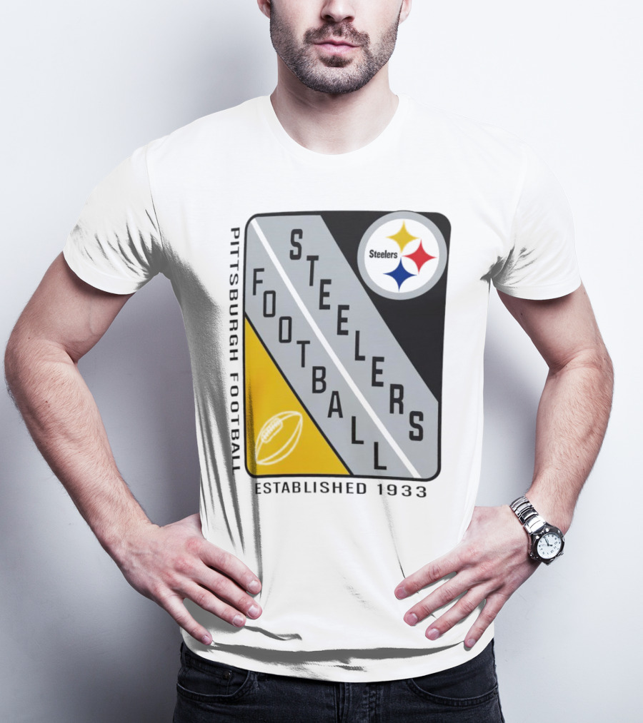Pittsburgh Steelers Football Established 1933 Shield T-Shirt