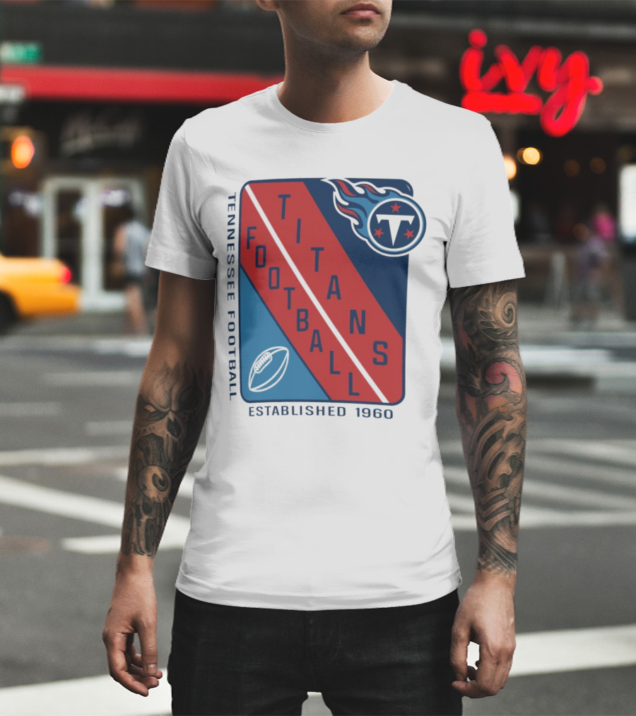 Tennessee Titans Football Established 1960 NFL Shield T-Shirt
