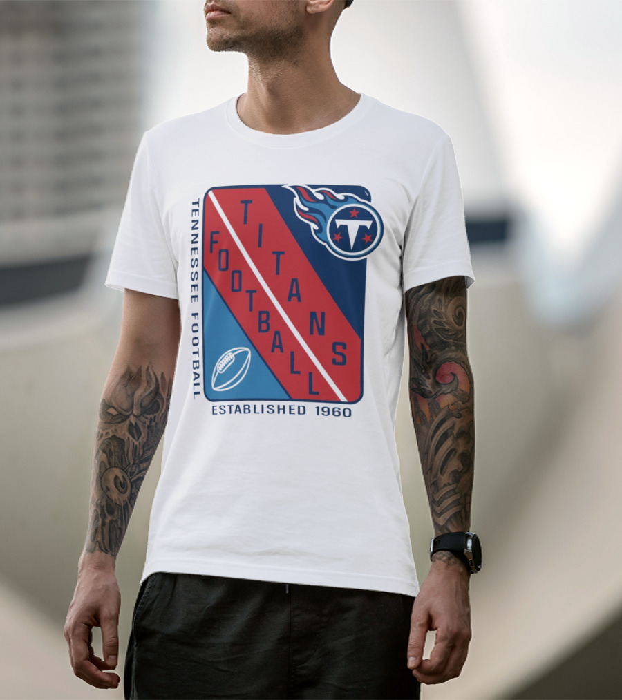 Tennessee Titans Football Established 1960 NFL Shield T-Shirt