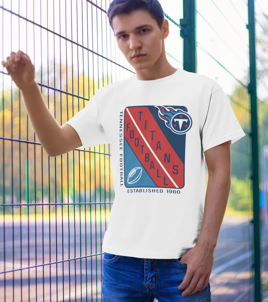 Tennessee Titans Football Established 1960 NFL Shield T-Shirt