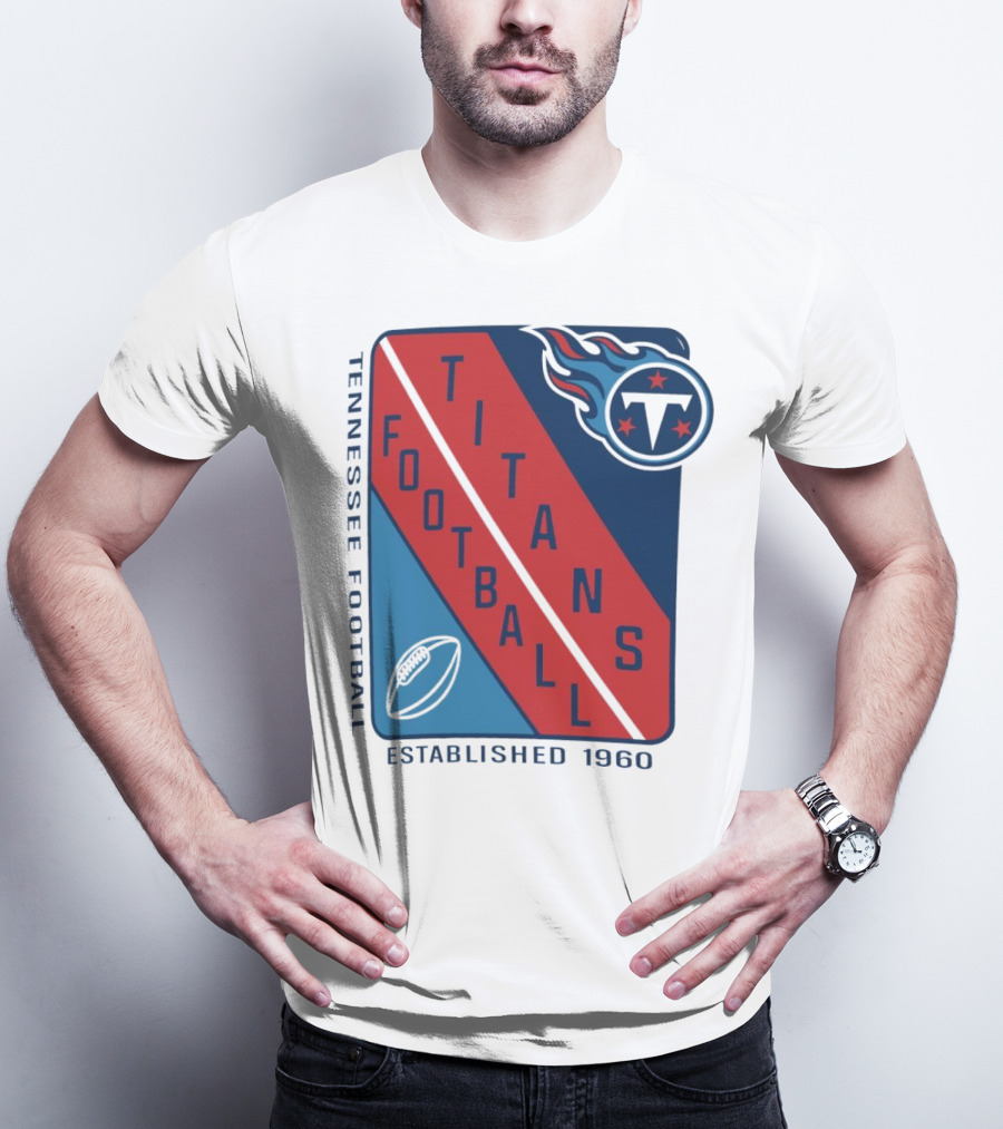 Tennessee Titans Football Established 1960 NFL Shield T-Shirt