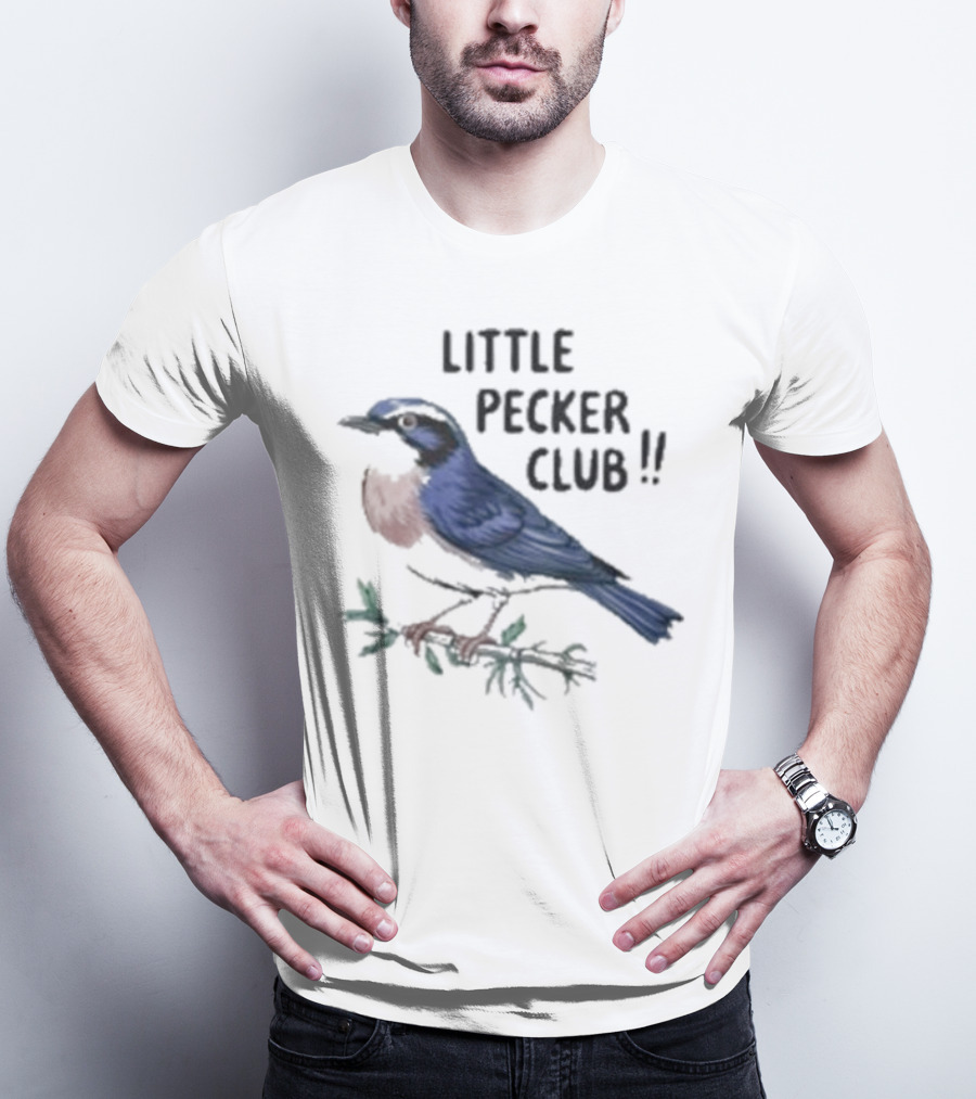 Little Pecker Club Bluebird On Branch T-Shirt