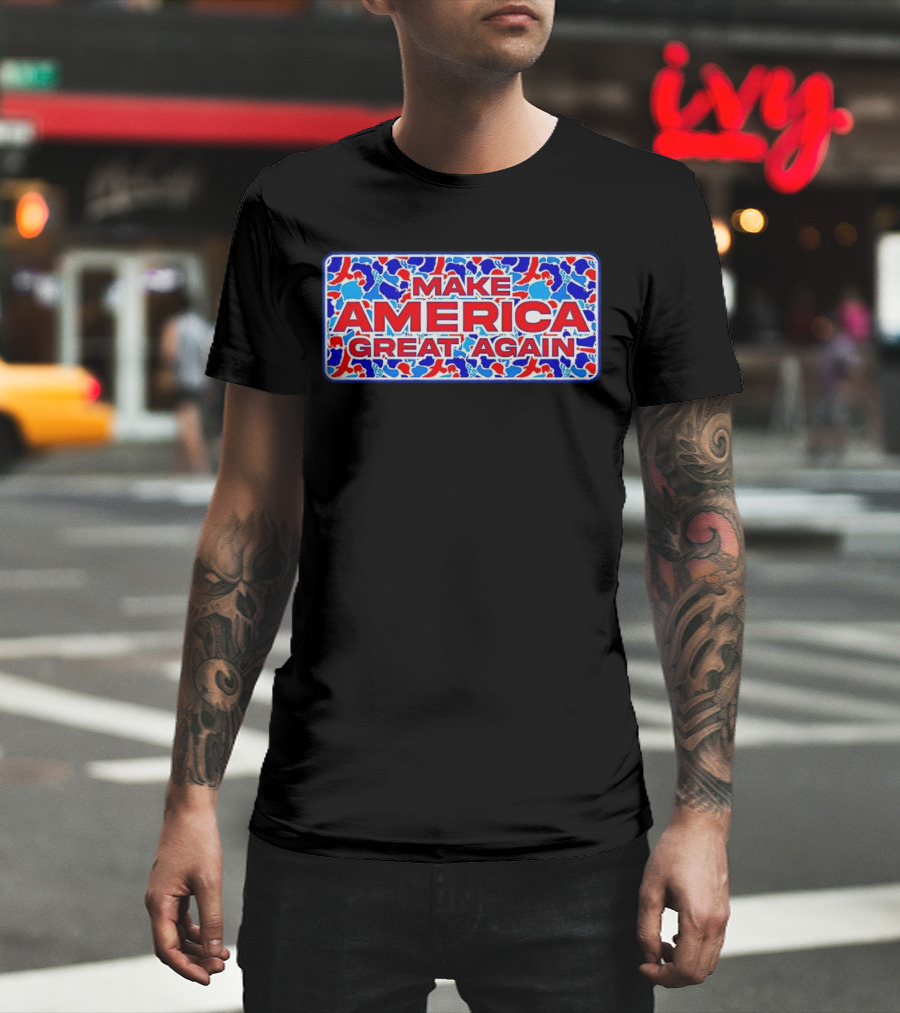 Make America Great Again Camo Red Blue White T-Shirt